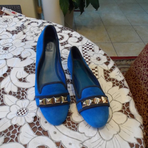 Tory Burch | Shoes | Tory Burch Asher Cobalt Blue Suede Loafers W ...